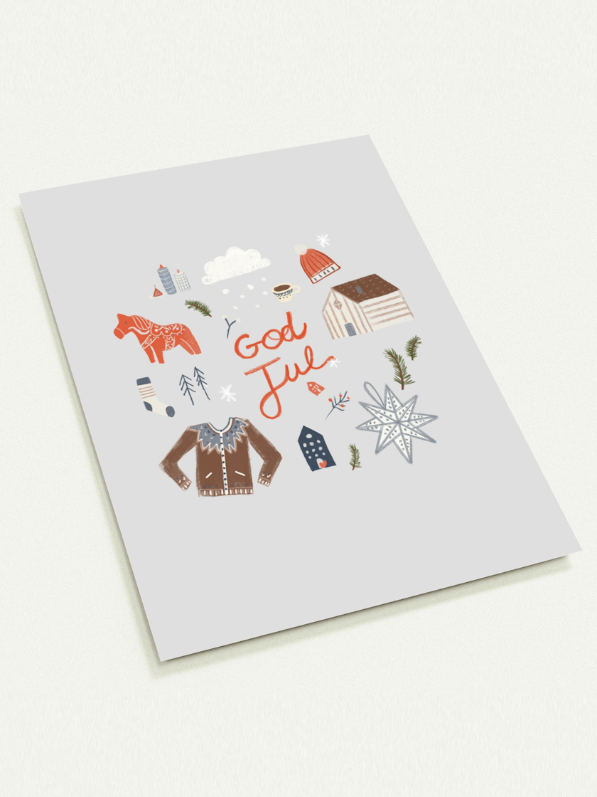 God Jul greeting cards (10 pcs) – Project Nord